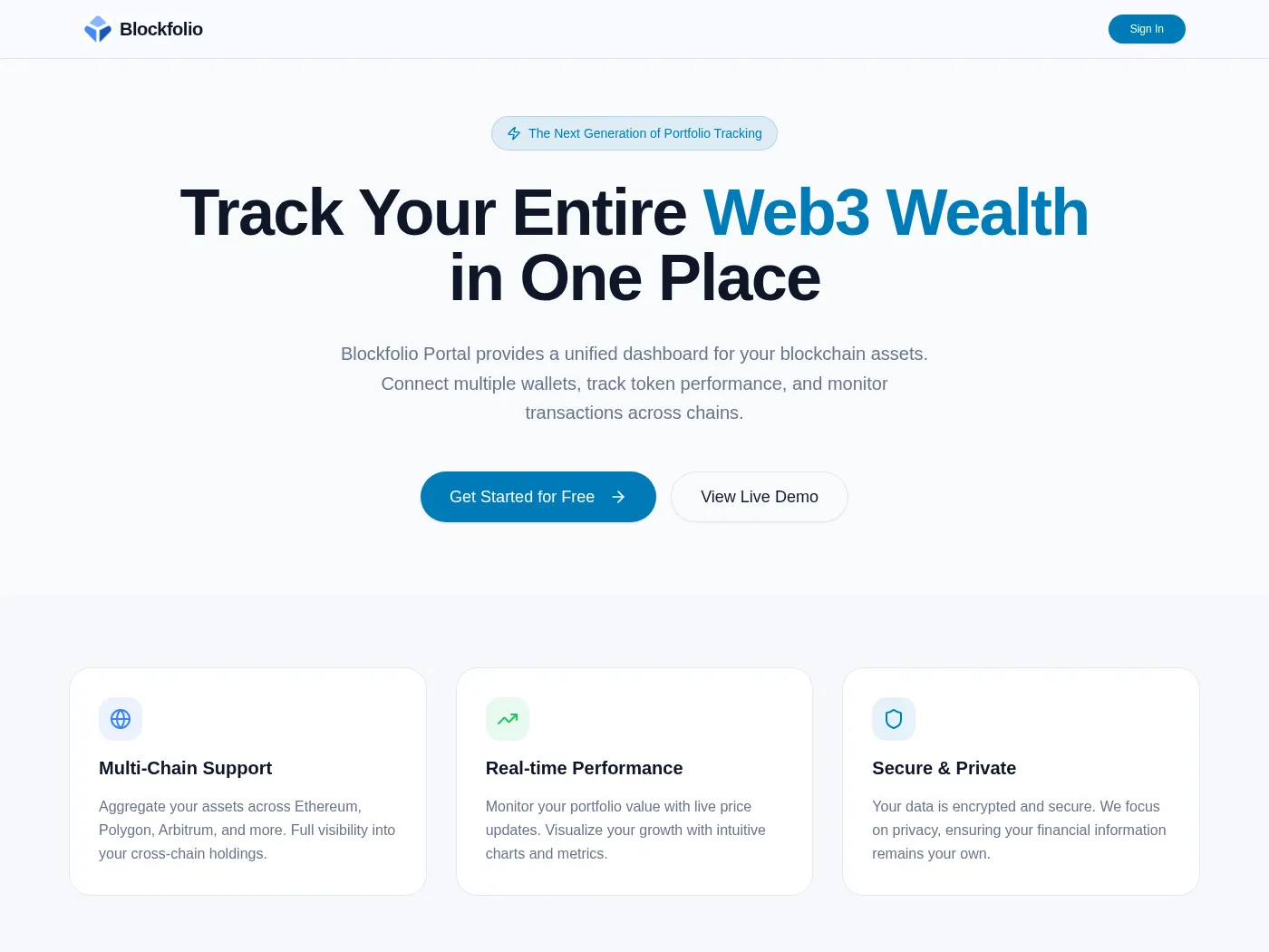 Blockfolio Portal