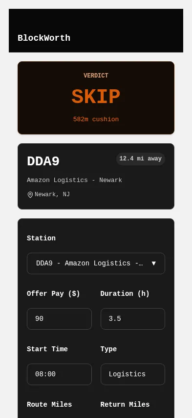 BlockWorth Dashboard