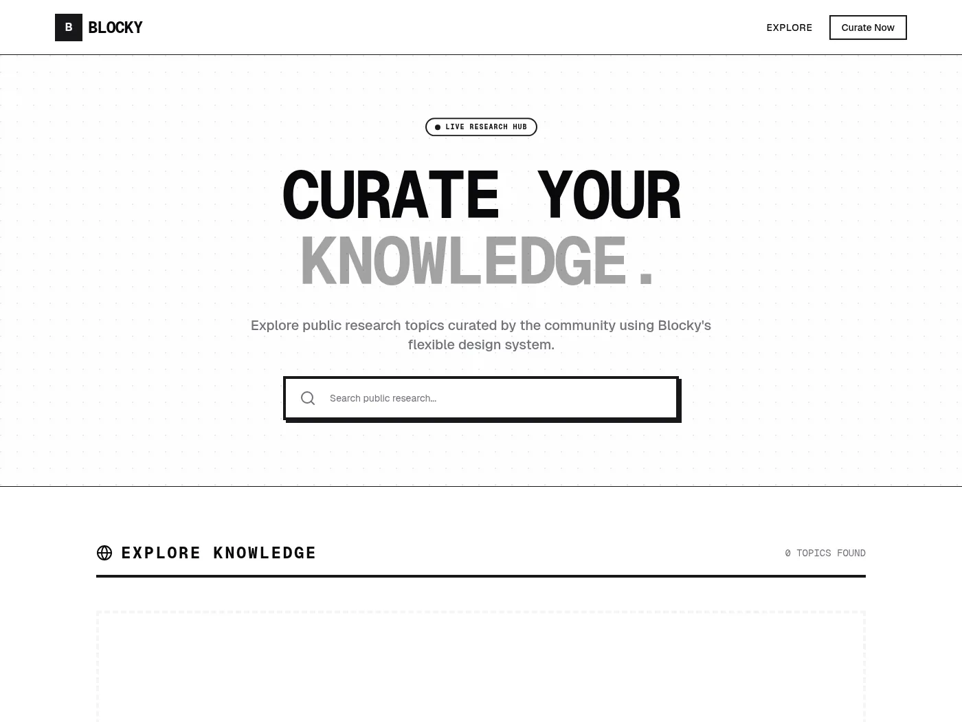 Blocky Research Hub