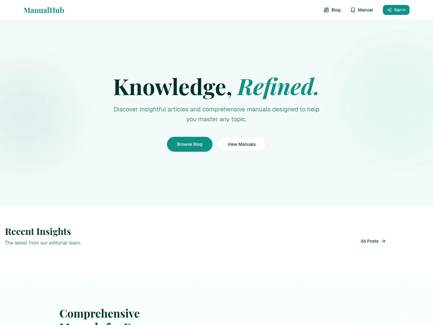 Blog Manual Hub