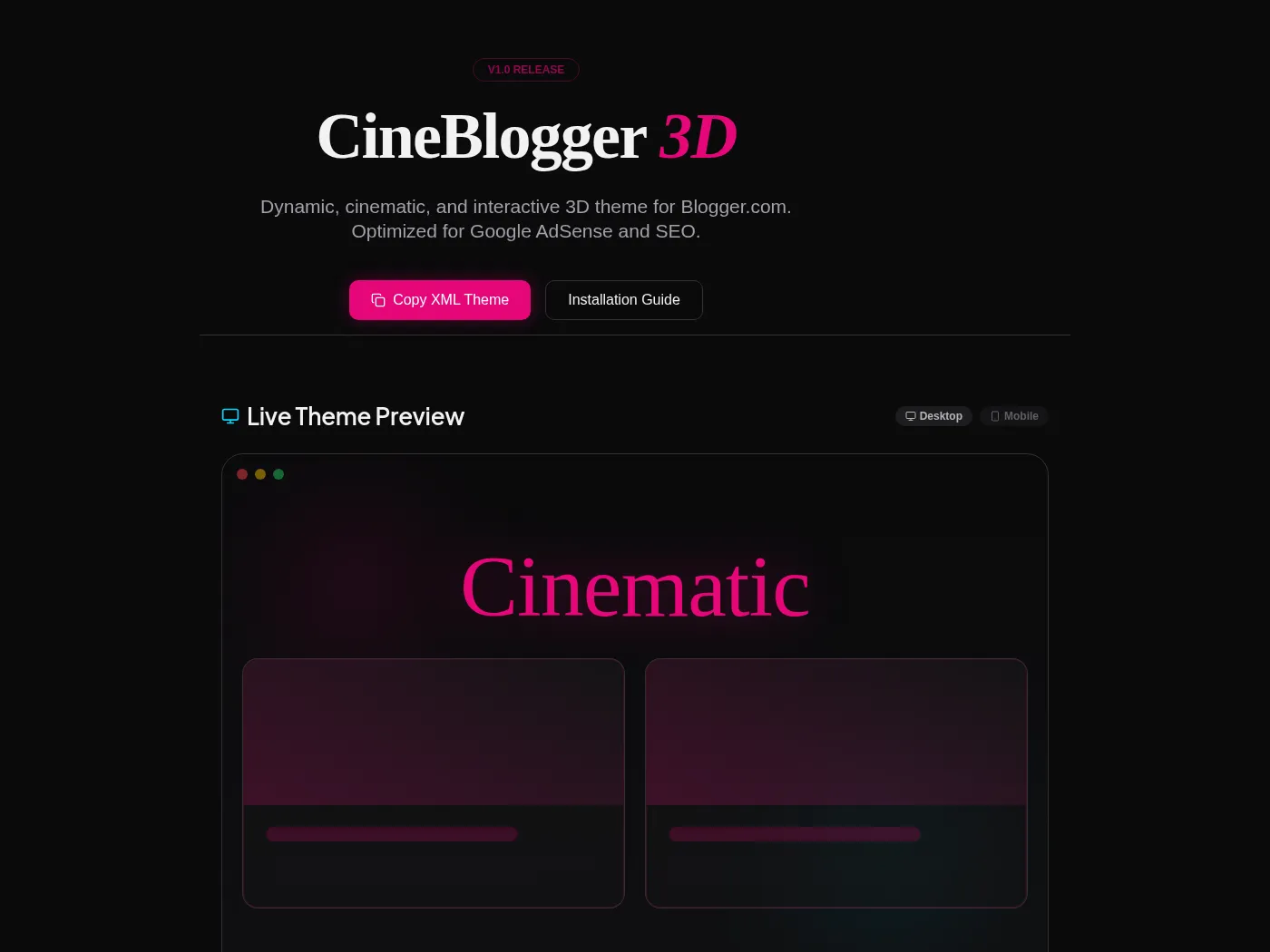 CineBlogger 3D Theme