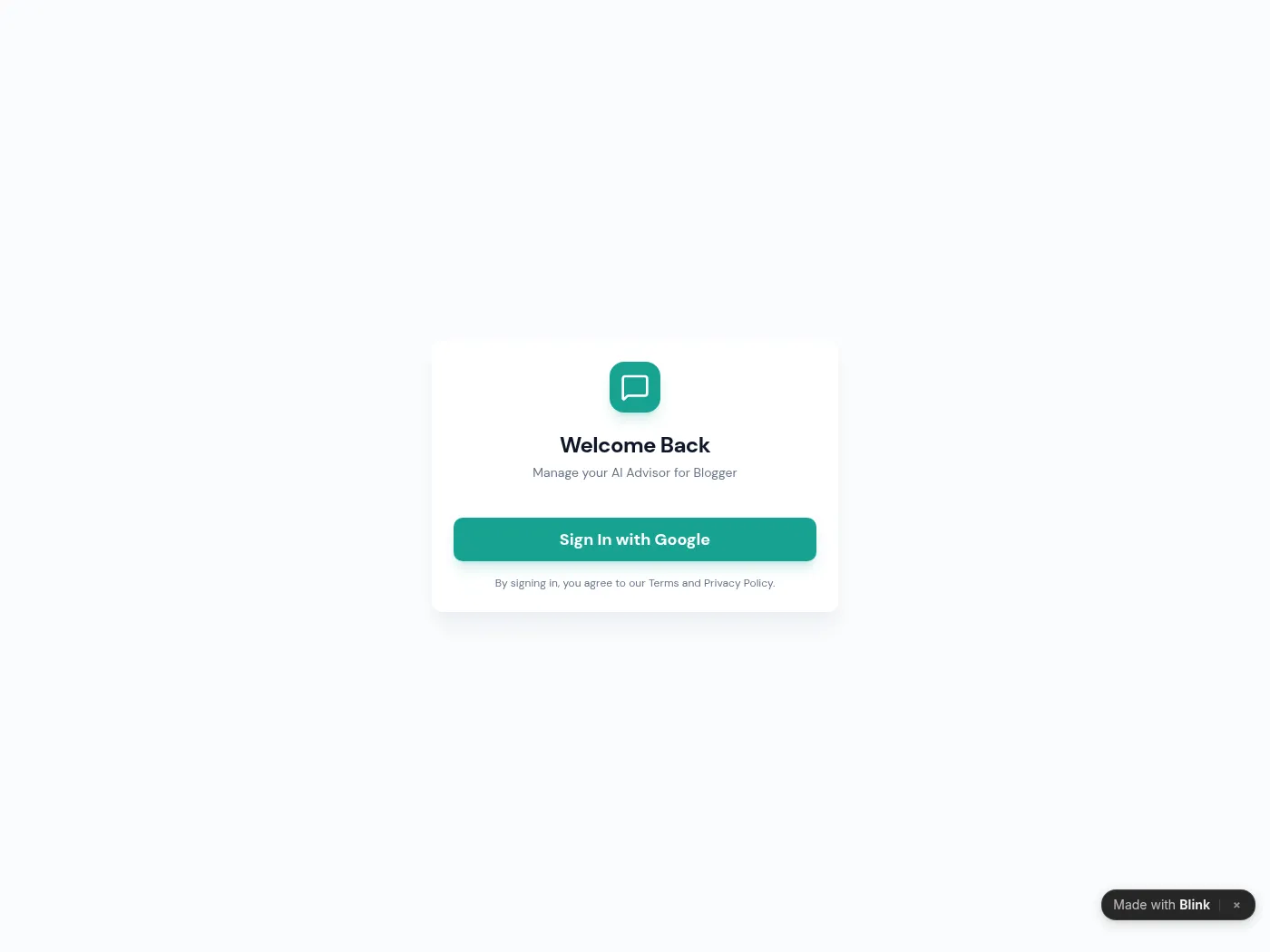 Blogger AI Chat Advisor