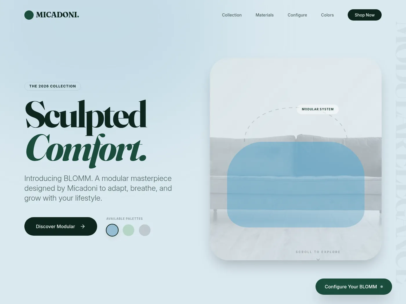 Blomm Sofa Showcase