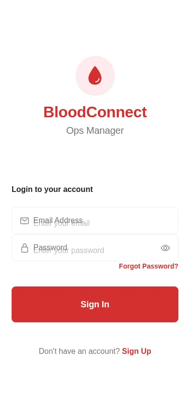 BloodConnect Ops Manager