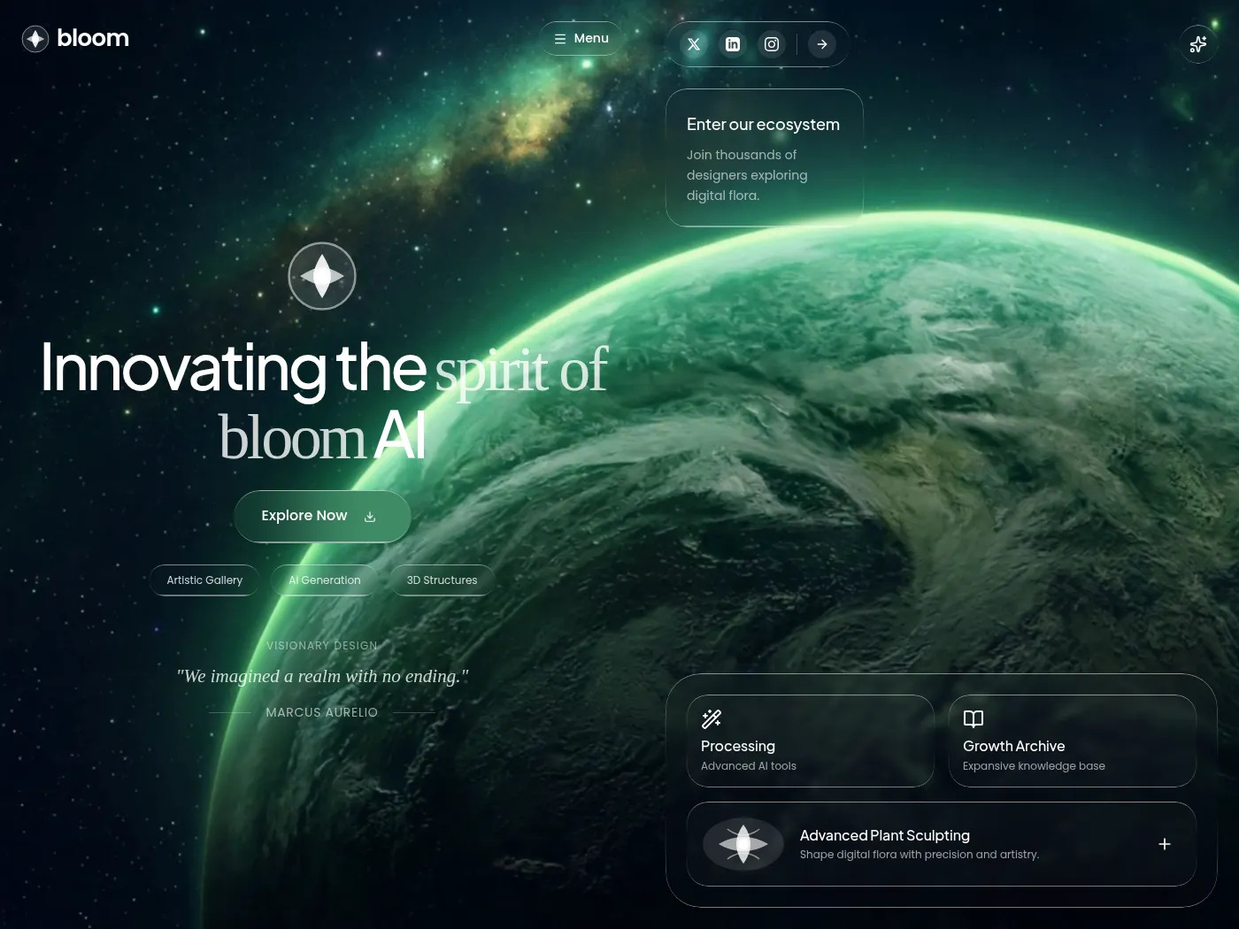 Bloom AI Hero Page