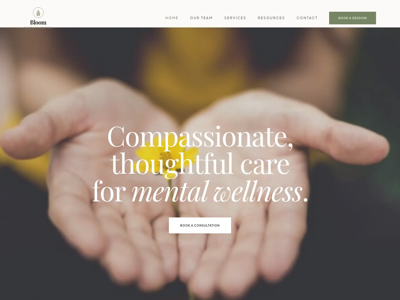 Bloom Therapy Website