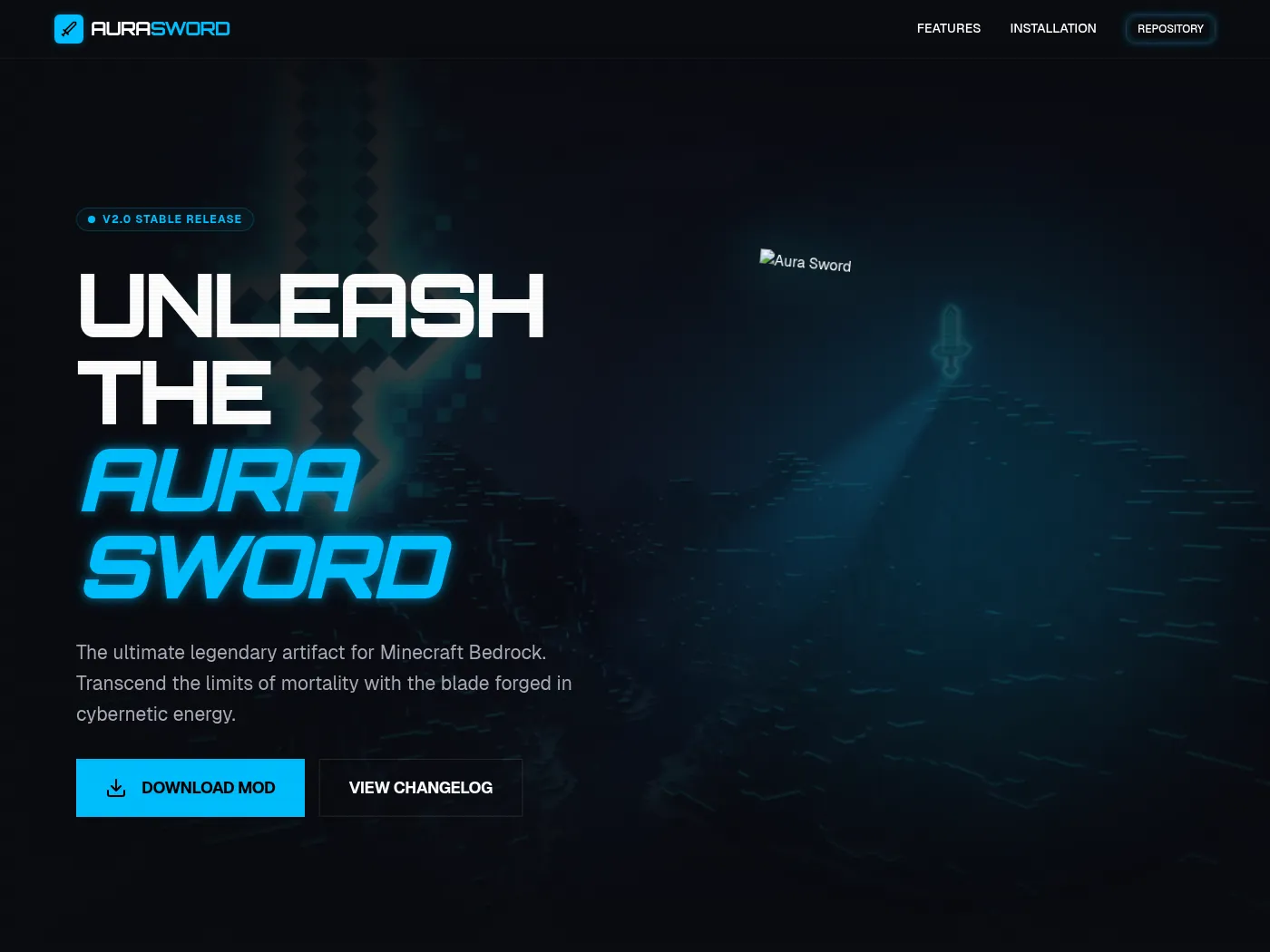 Blue Aura Sword Mod
