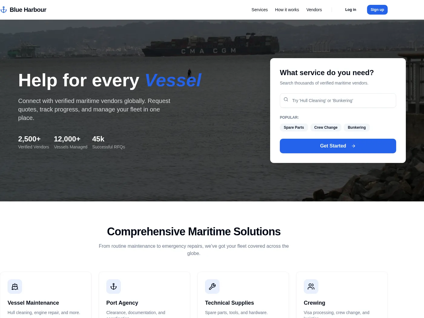 Blue Harbour UI Marketplace