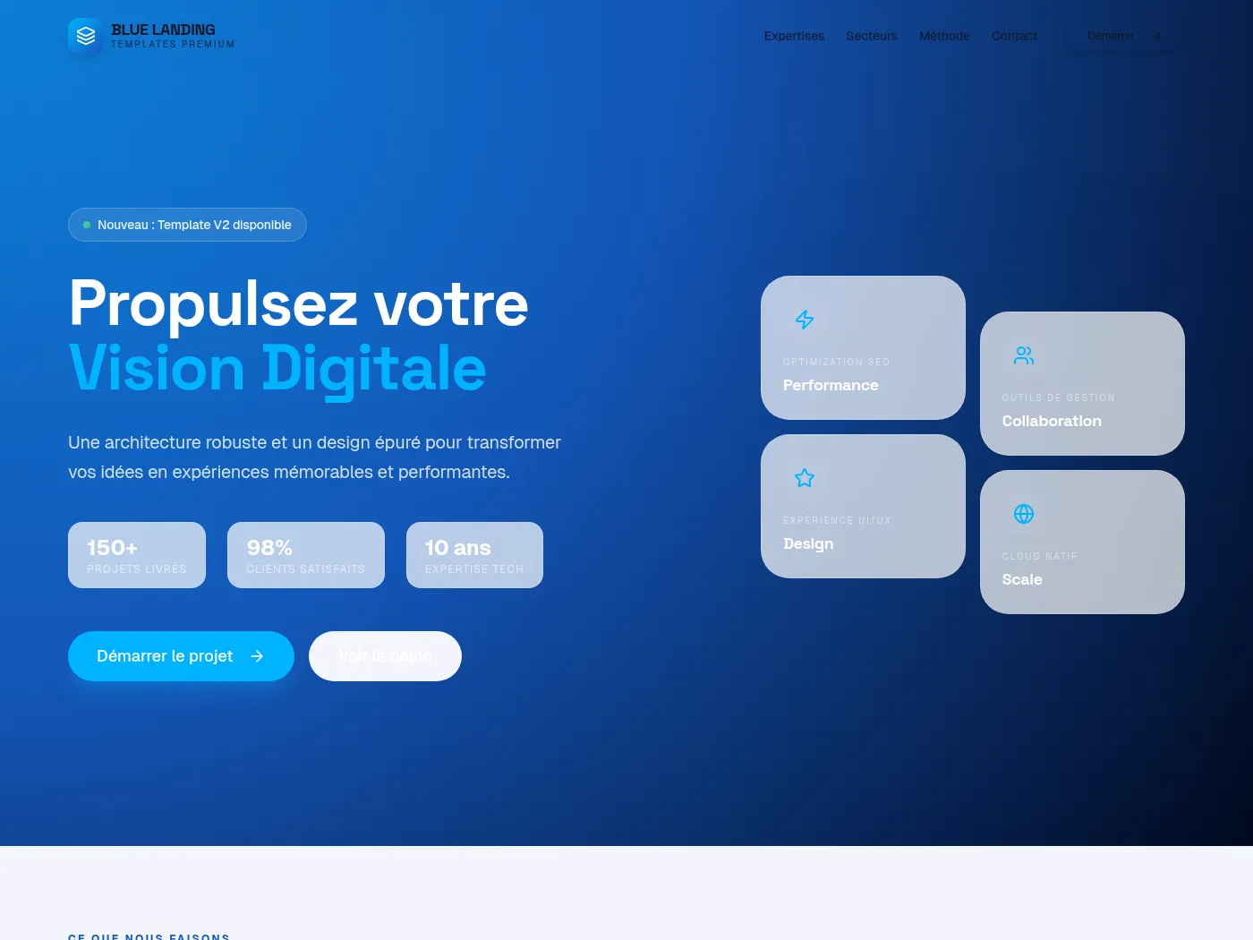 Modern Blue Landing Page