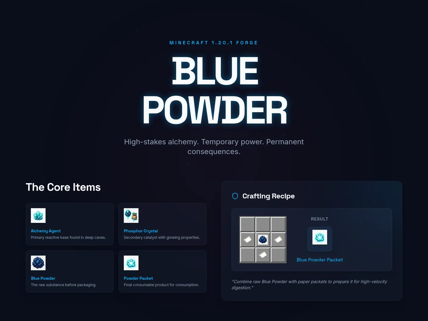 Blue Powder Forge Mod