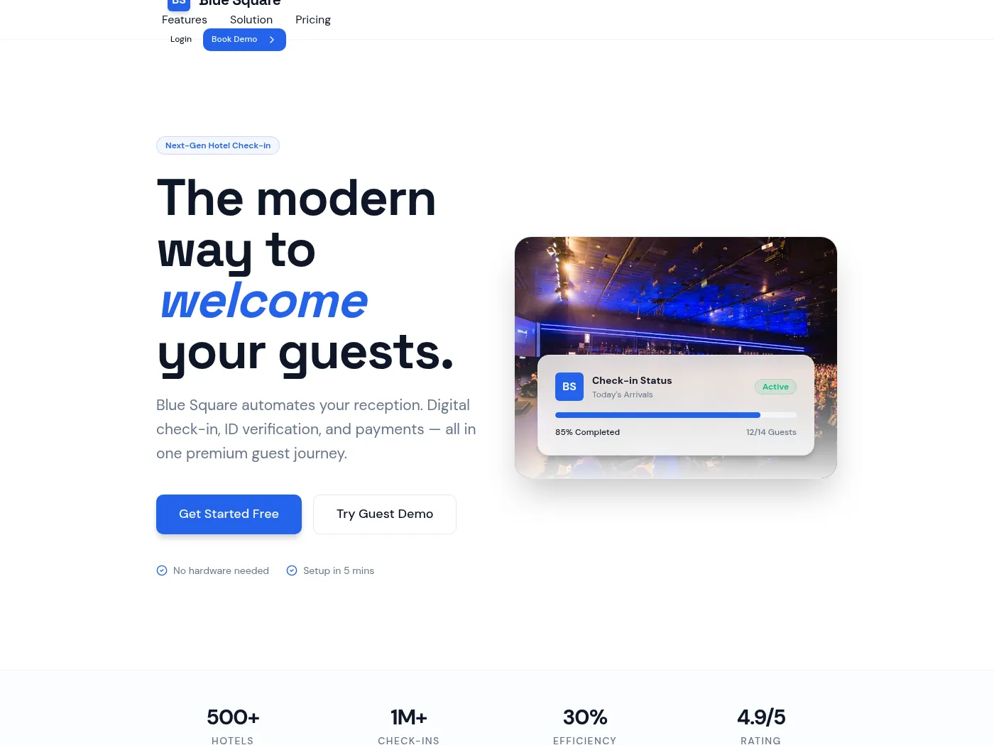 Blue Square Hotel Check-In