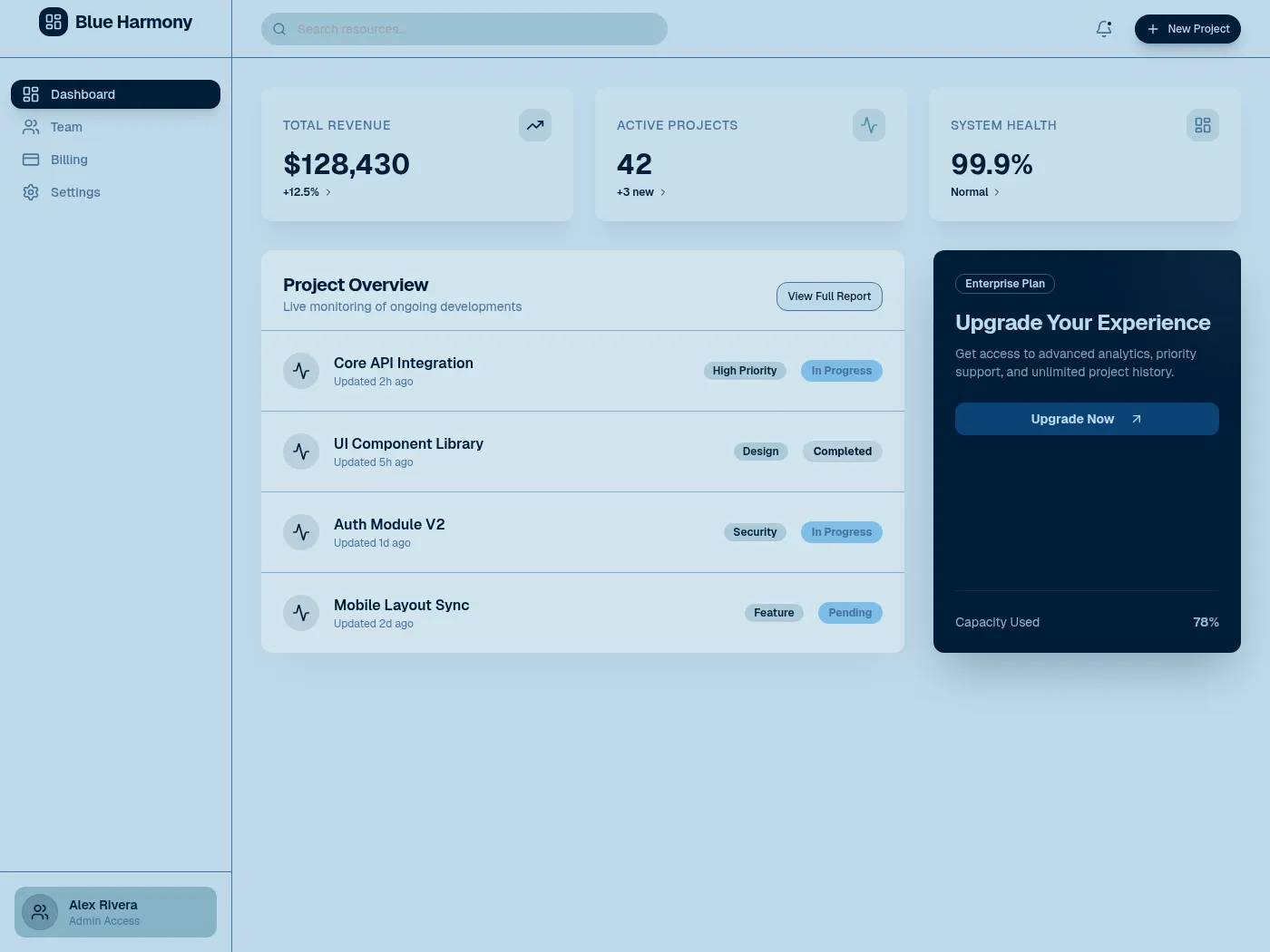 Blue Harmony UI Refactor