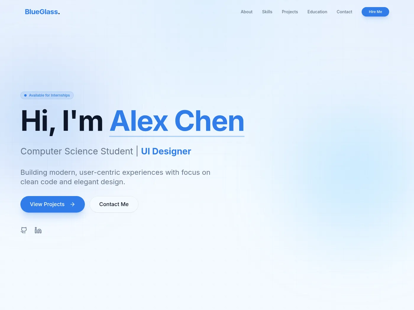 BlueGlass Portfolio