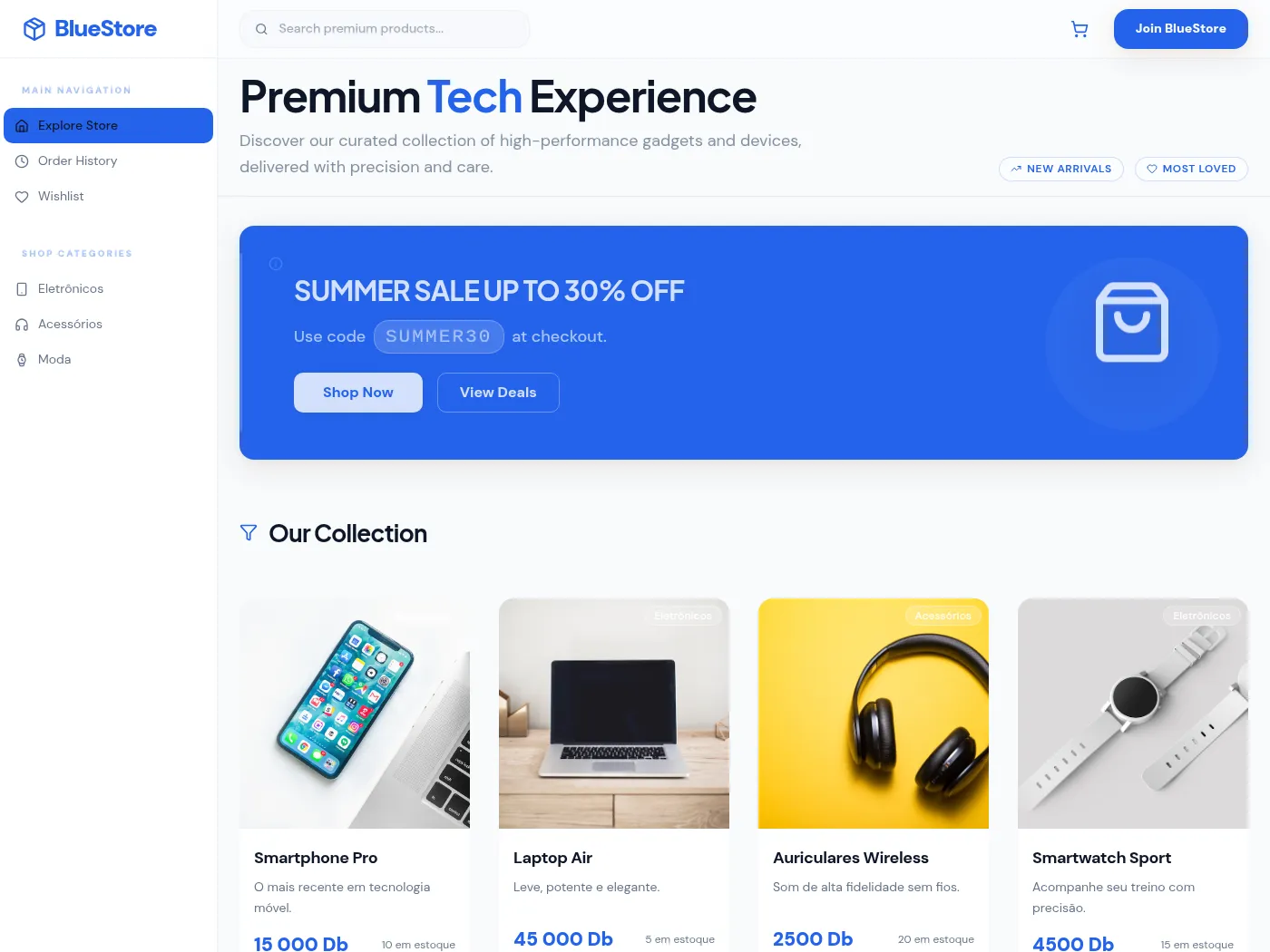 BlueStore Online Shop