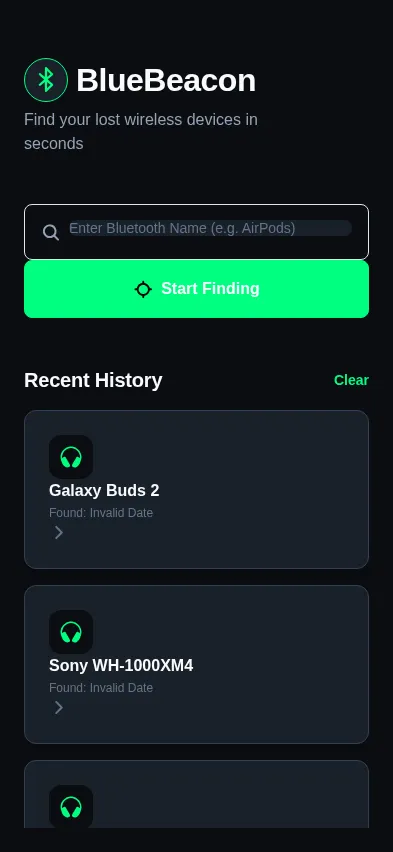 Bluetooth Finder App