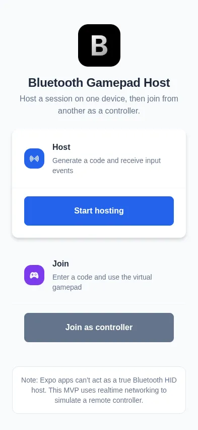 Bluetooth Gamepad Host
