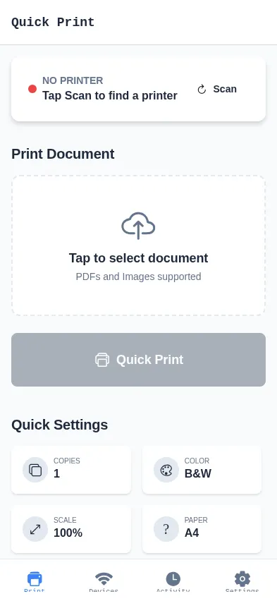 QuickPrint Mobile
