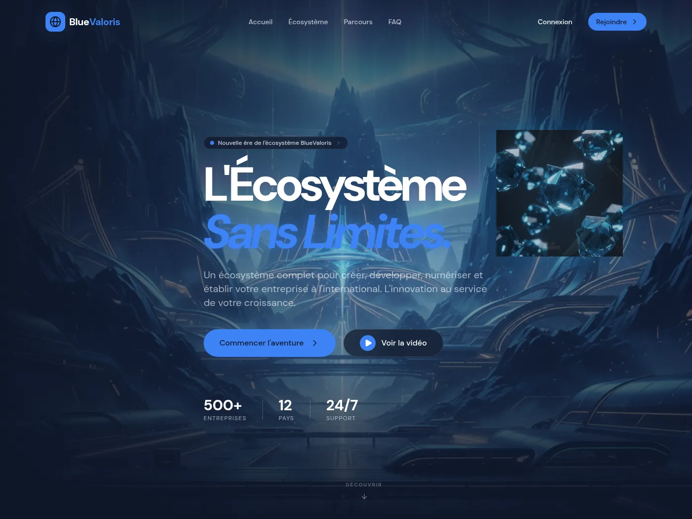 BlueValoris Landing Page