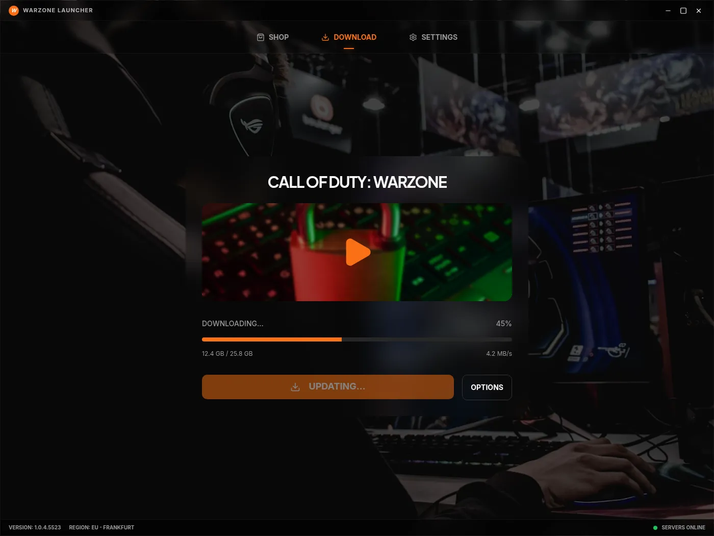 Blurred Game Launcher