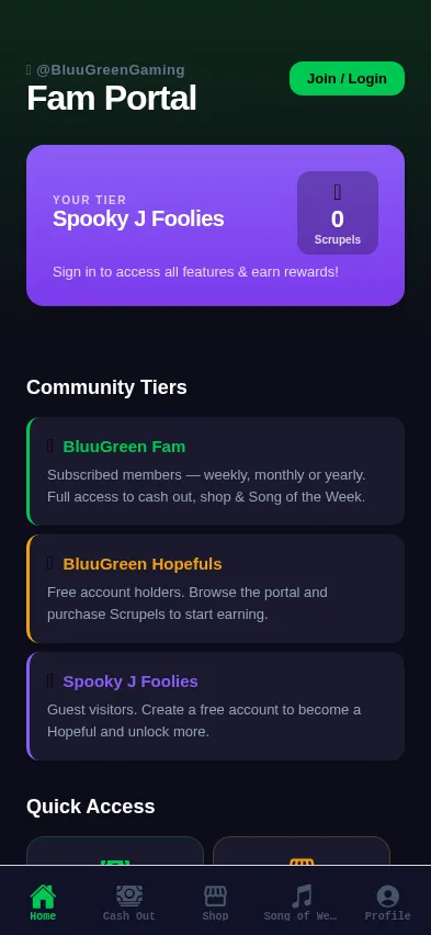 BluuGreen Fam Portal