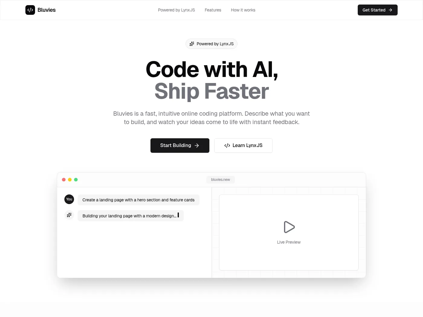 Bluvies Coding Platform
