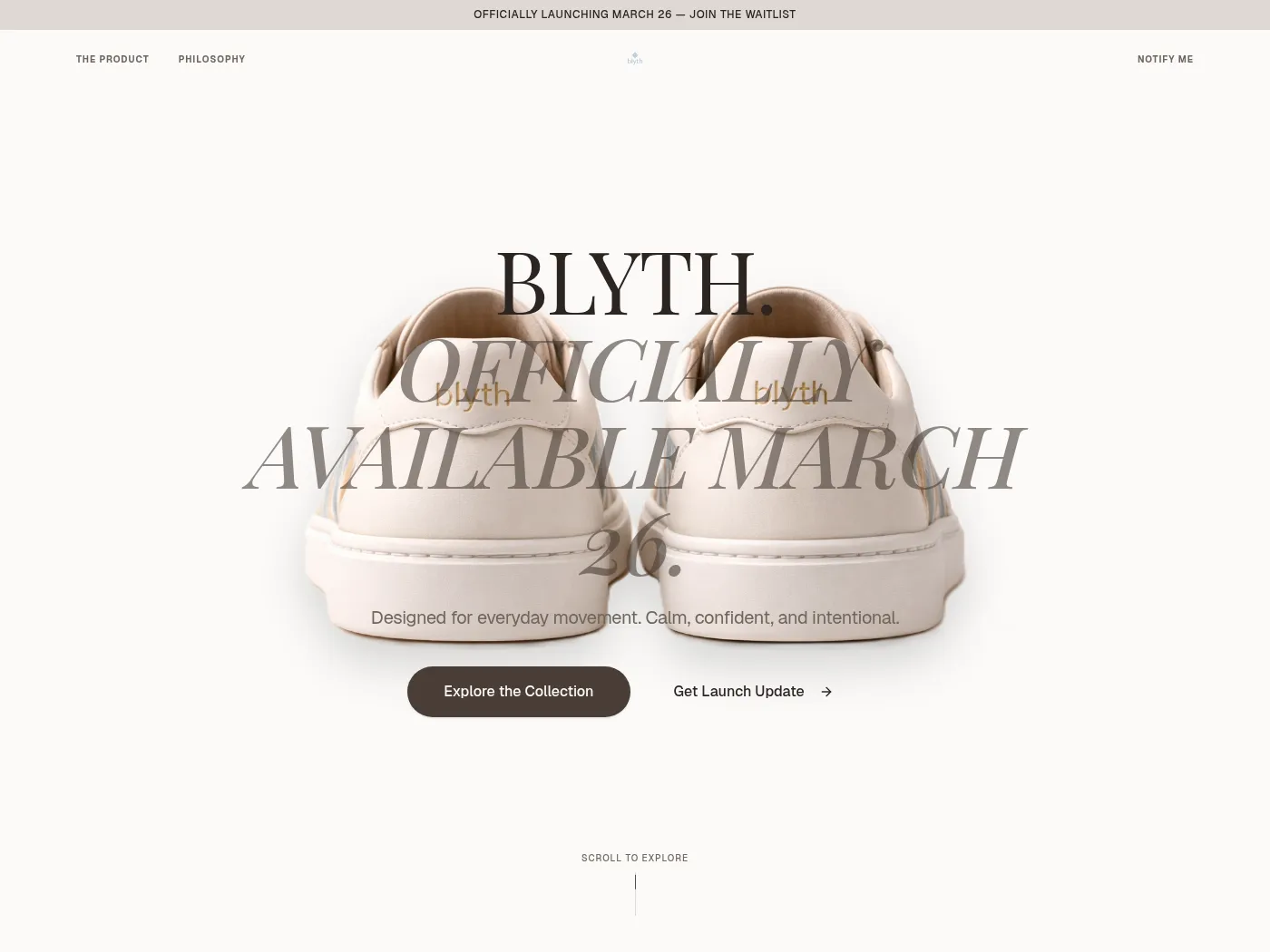 BLYTH Launch Website