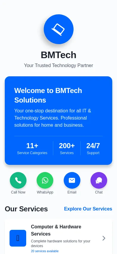 BMTech Interactive Portal