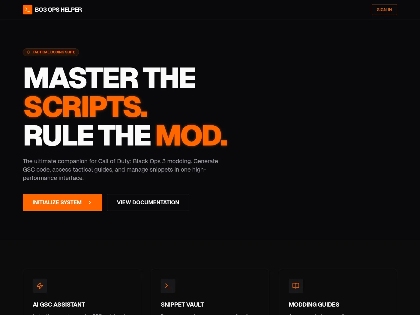 BO3 Code Helper