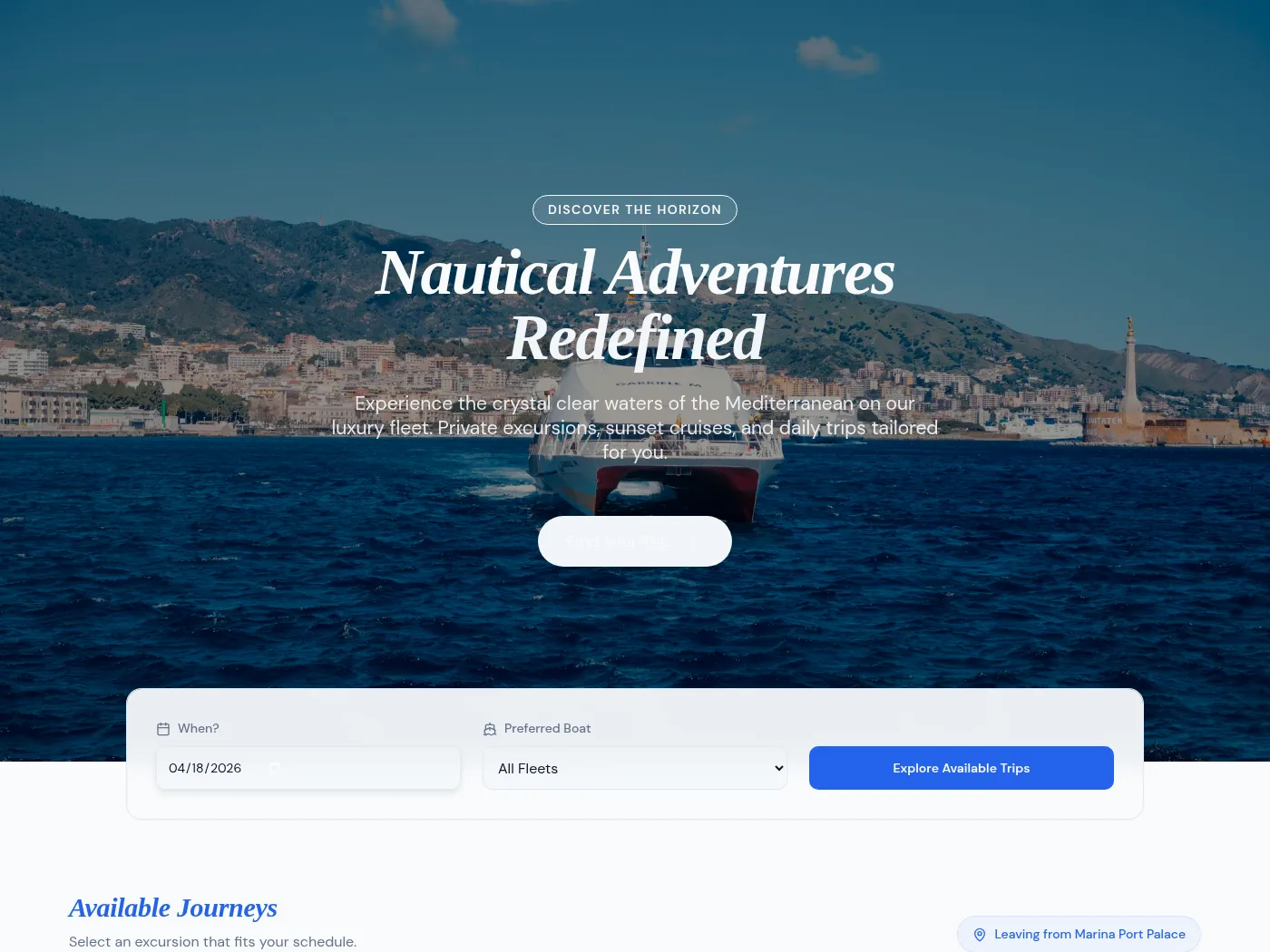 Boat Excursion Booker
