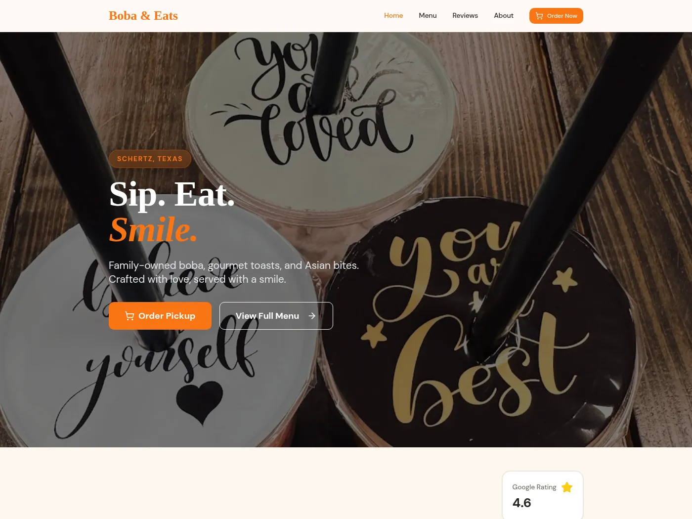 Boba & Eats Web