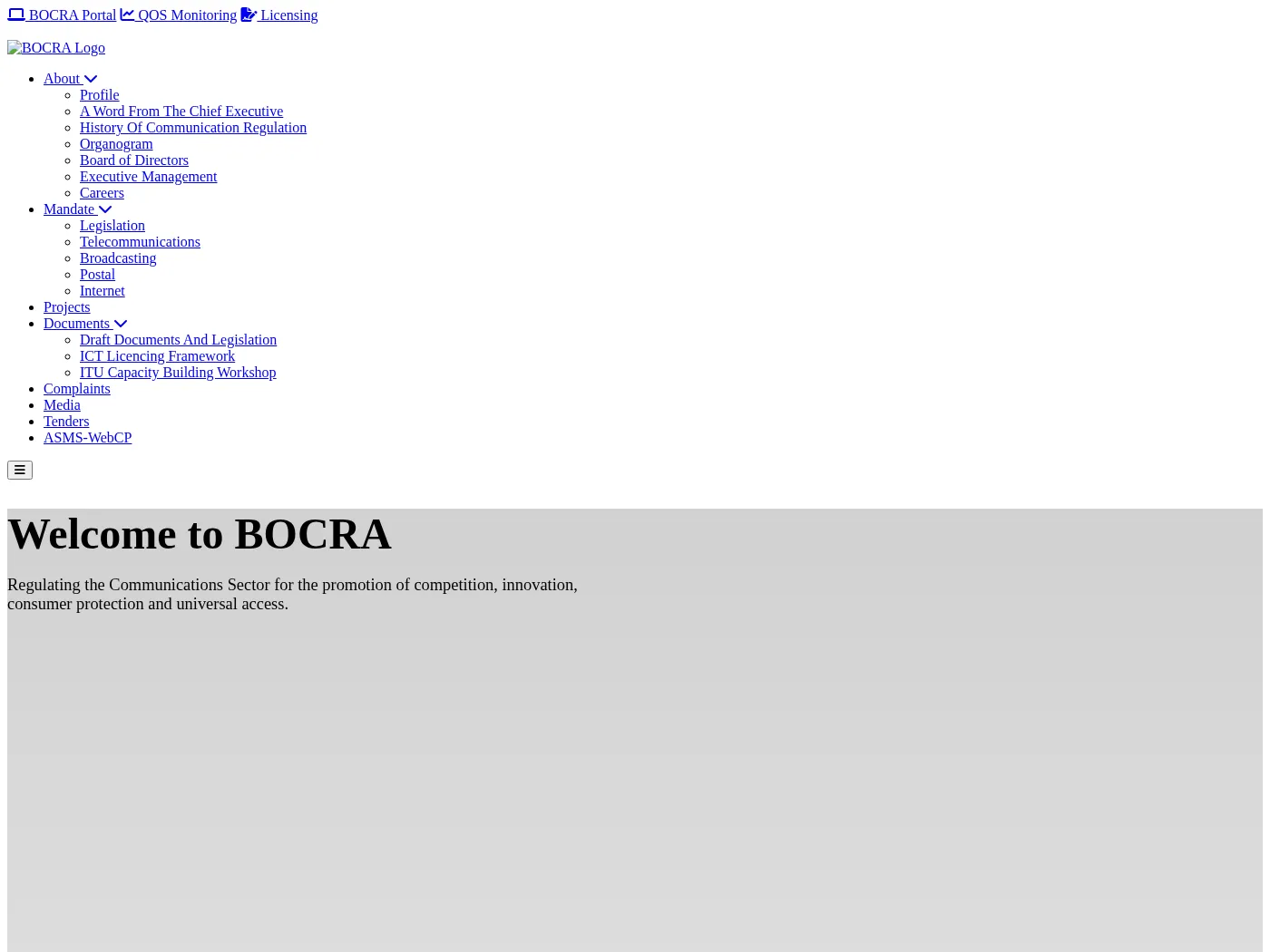 BOCRA Web Portal