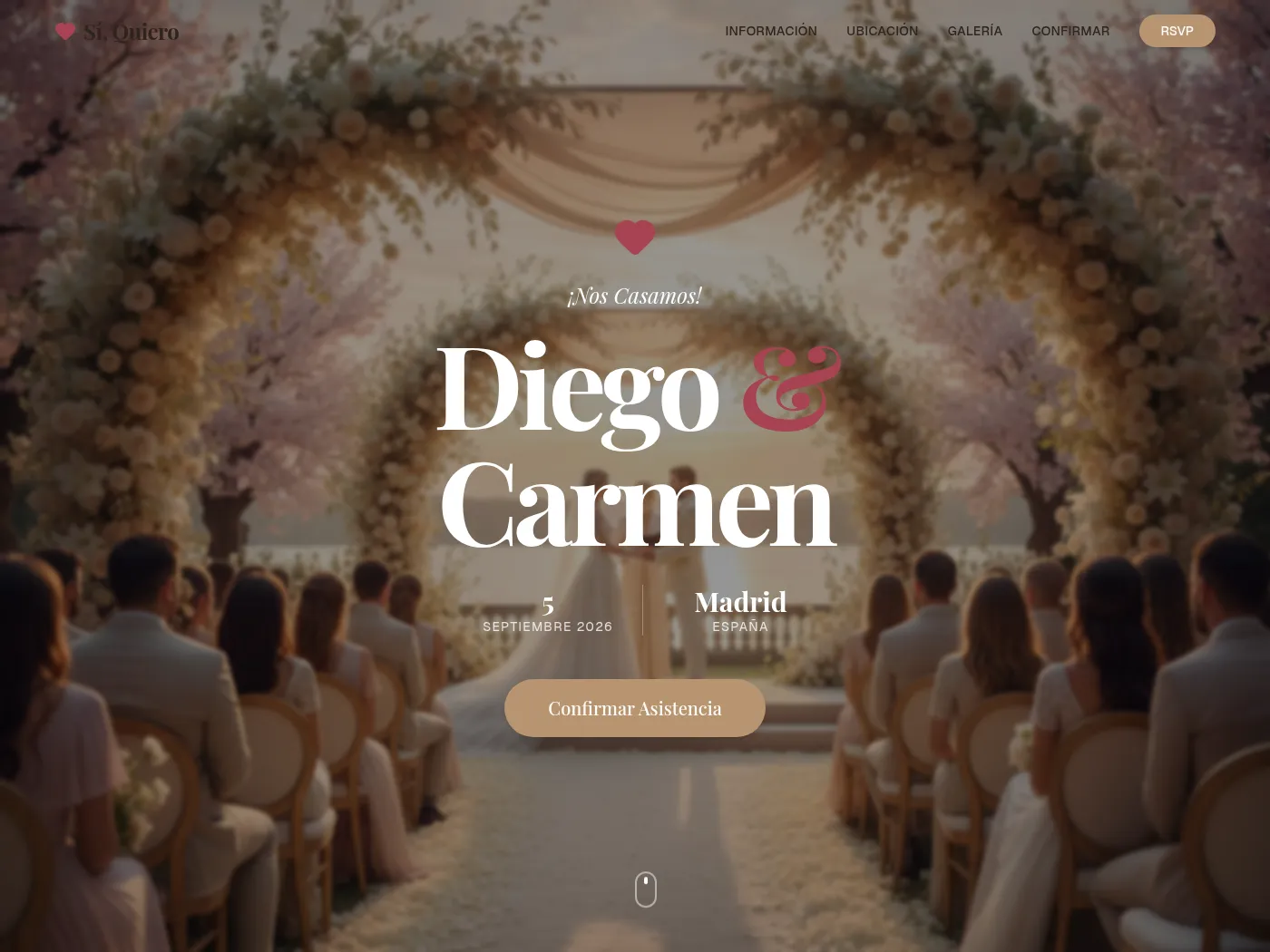 Confirmación Boda Carmen y Diego