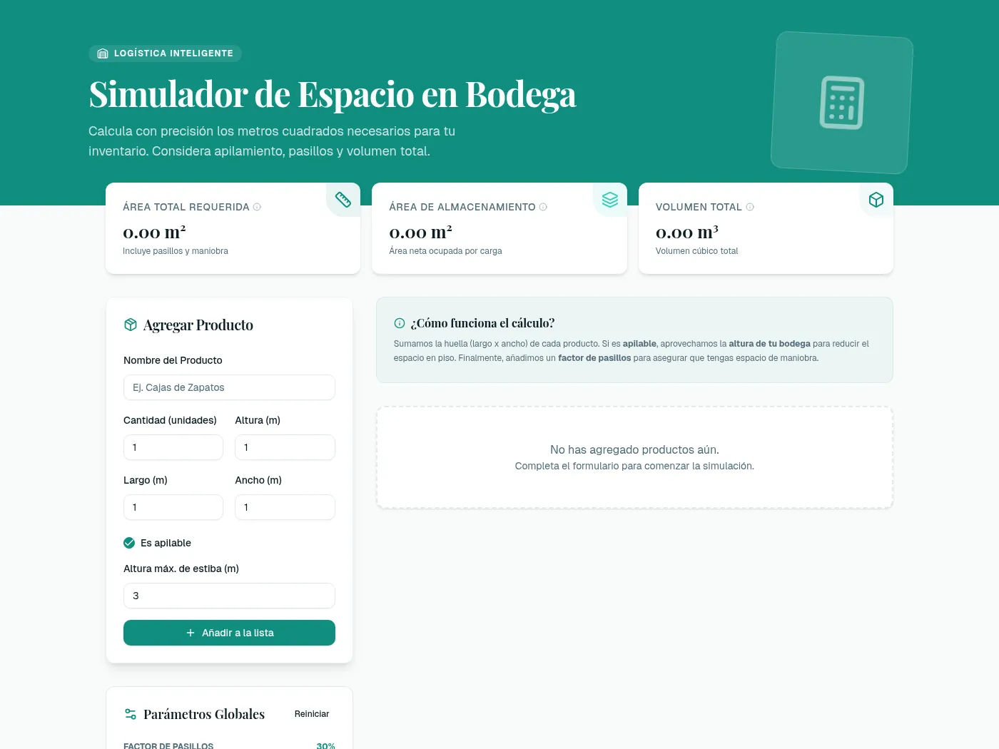 Espacio Bodega Simulador