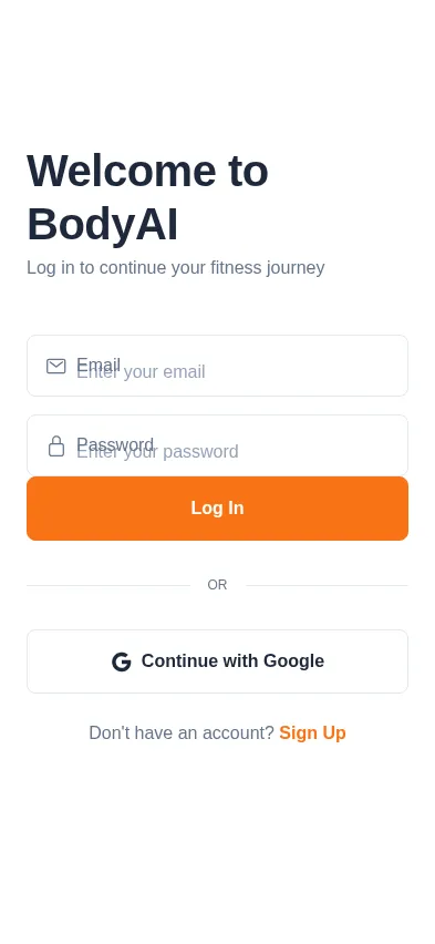 BodyAI Fitness App