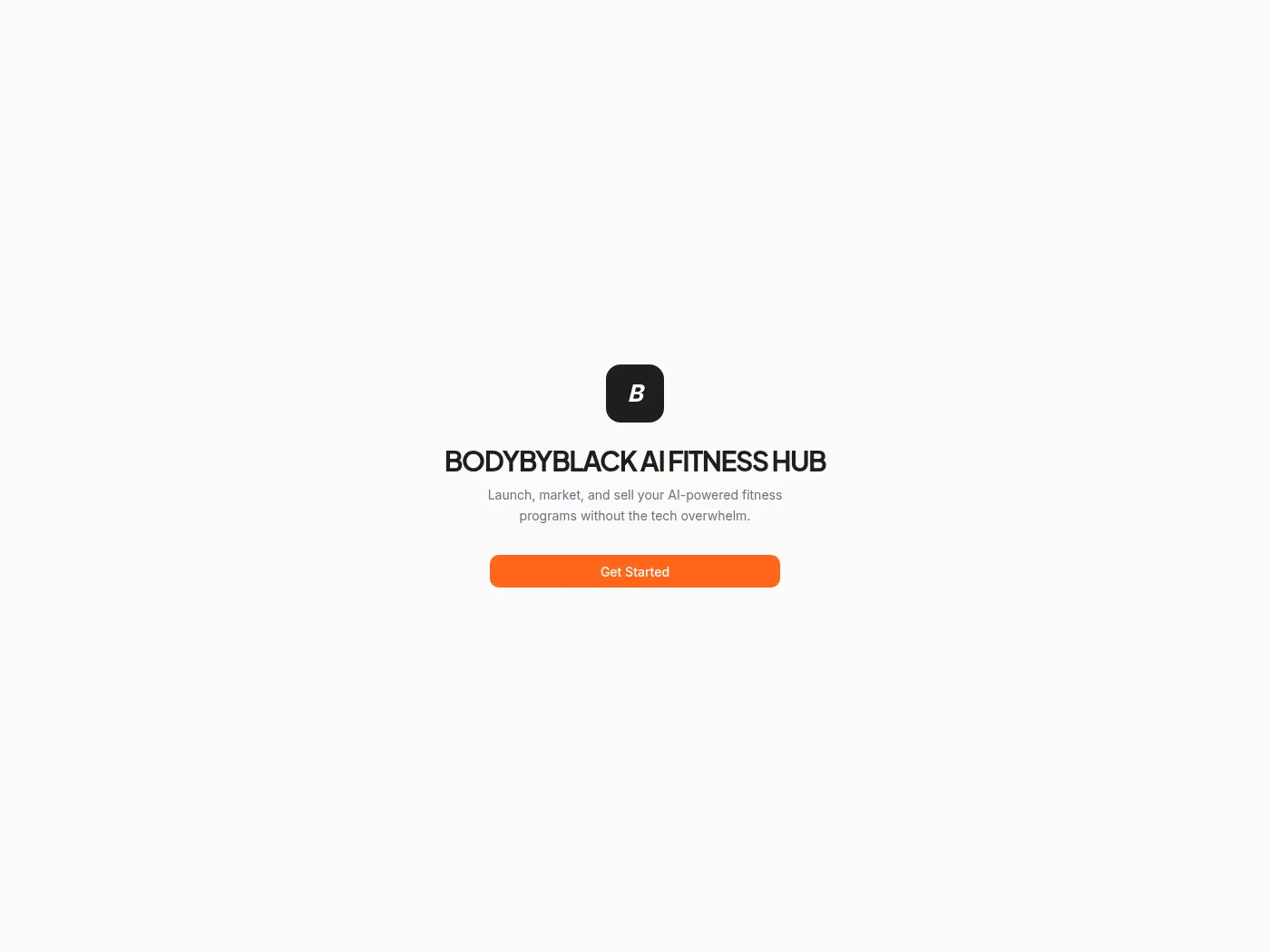 BodyByBlack AI Fitness Hub