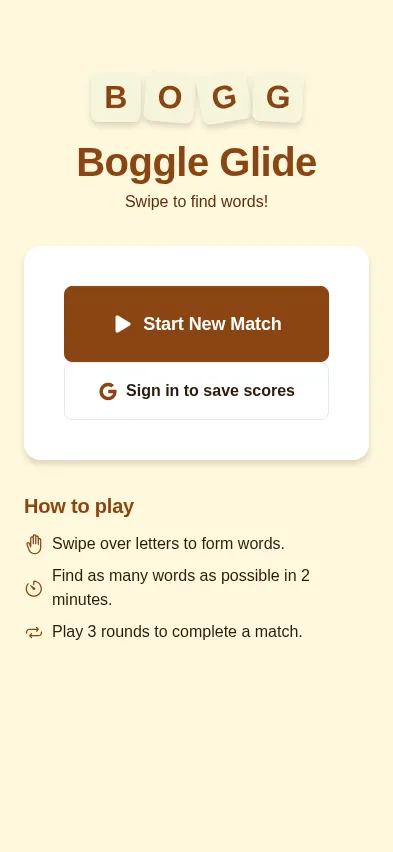 Boggle Glide Android Game