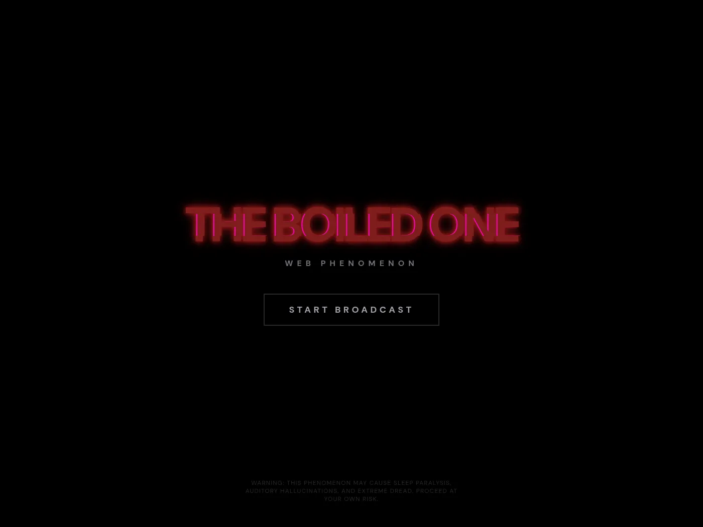 The Boiled One Horror