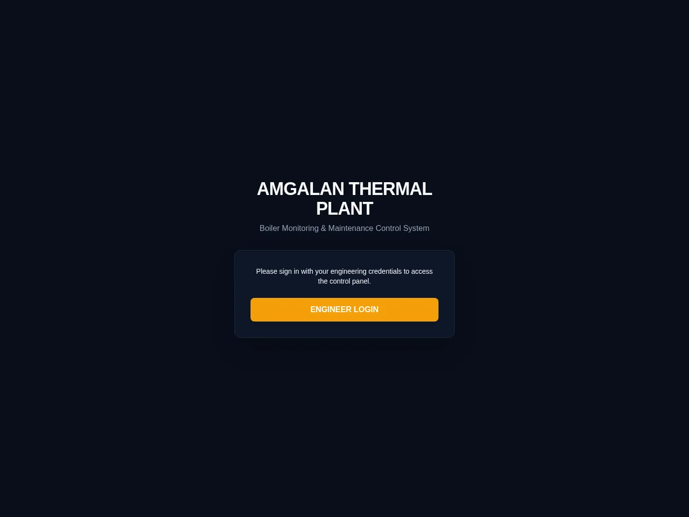 Thermal Plant Dashboard