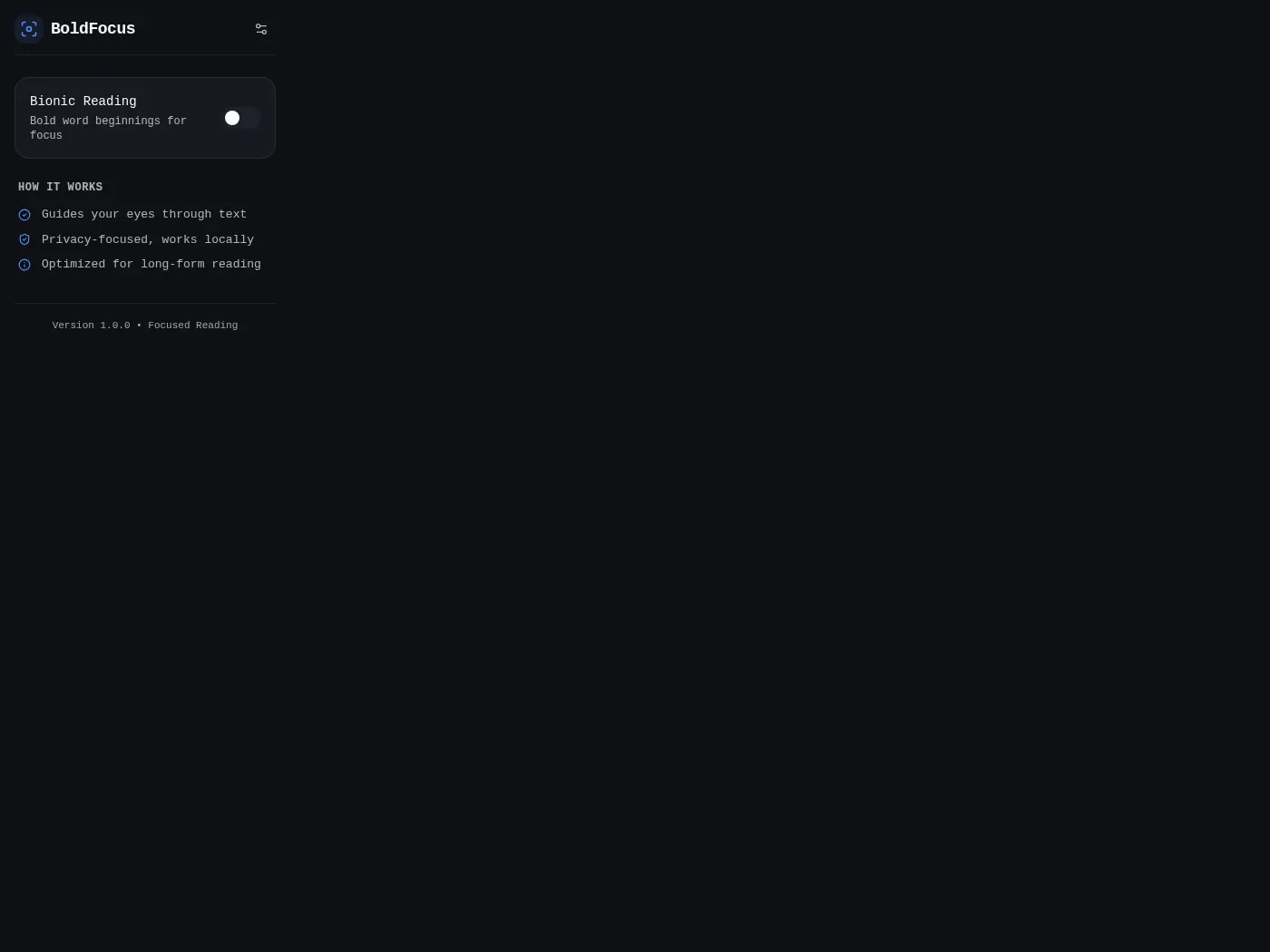 BoldFocus Extension