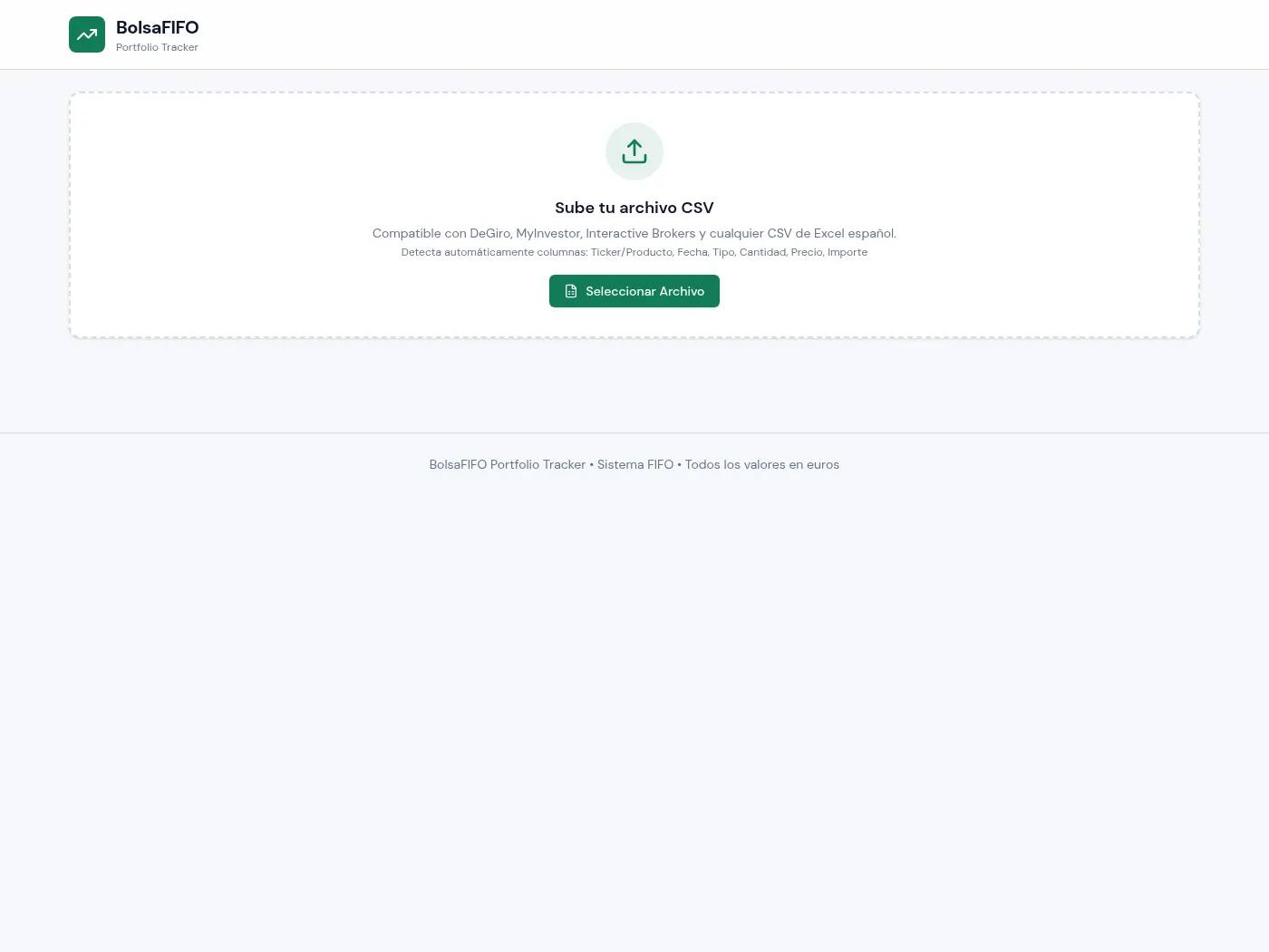 BolsaFifo Portfolio Tracker
