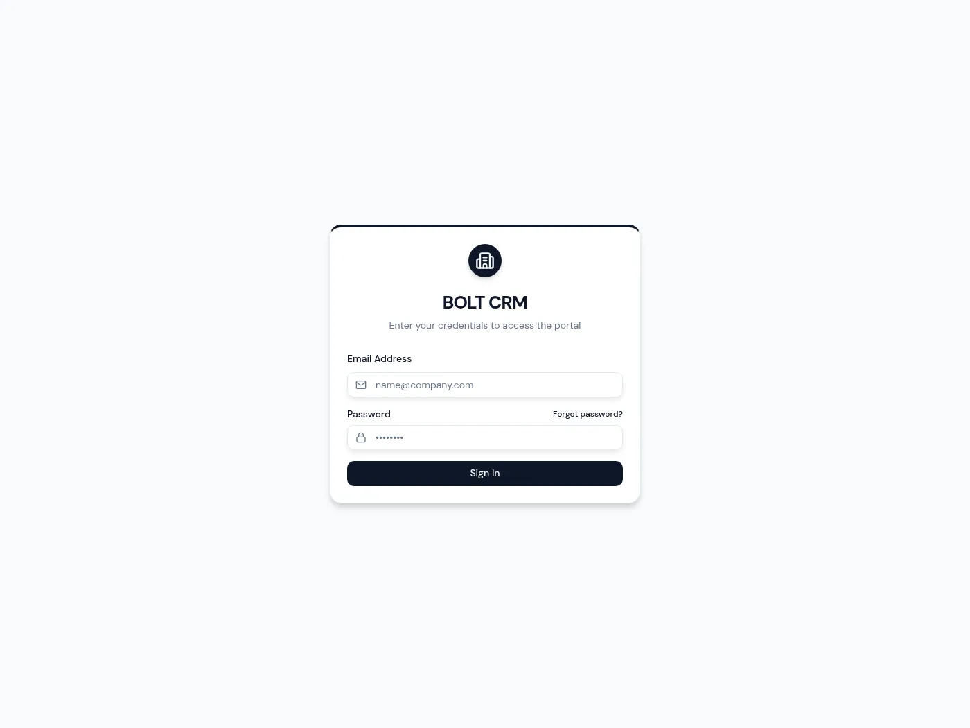 Bolt CRM Portal