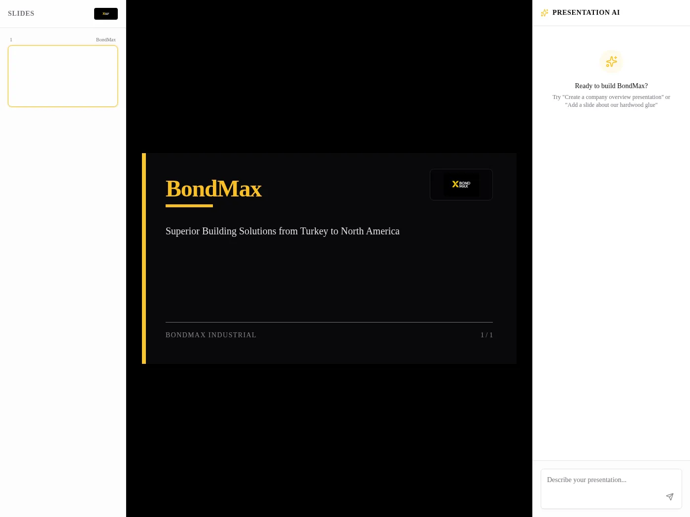 BondMax Company Presentation