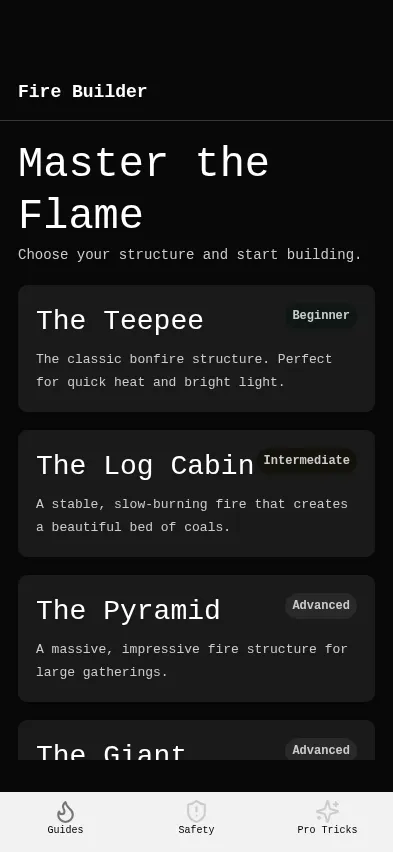 Bonfire Guide App