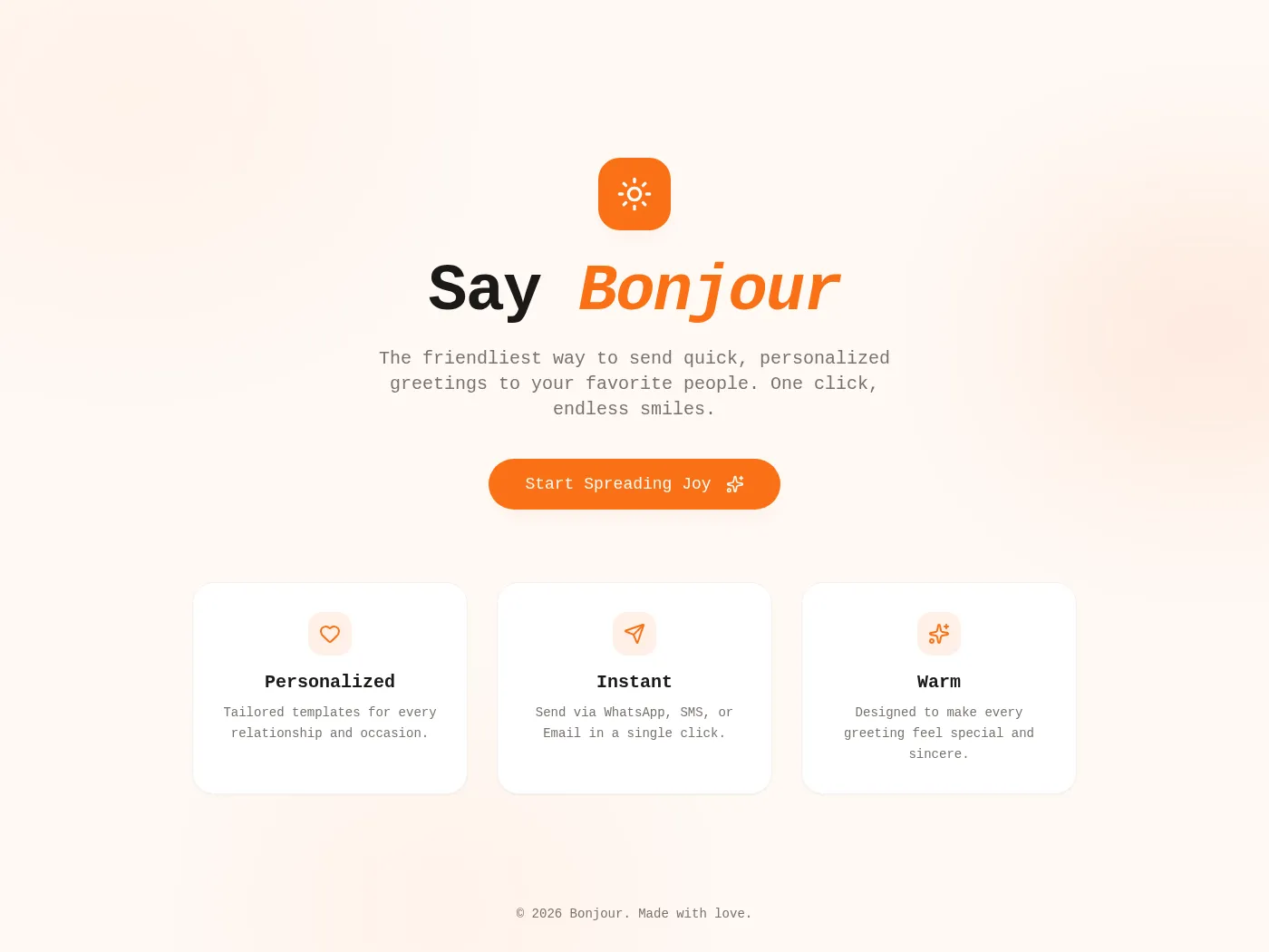 Bonjour App