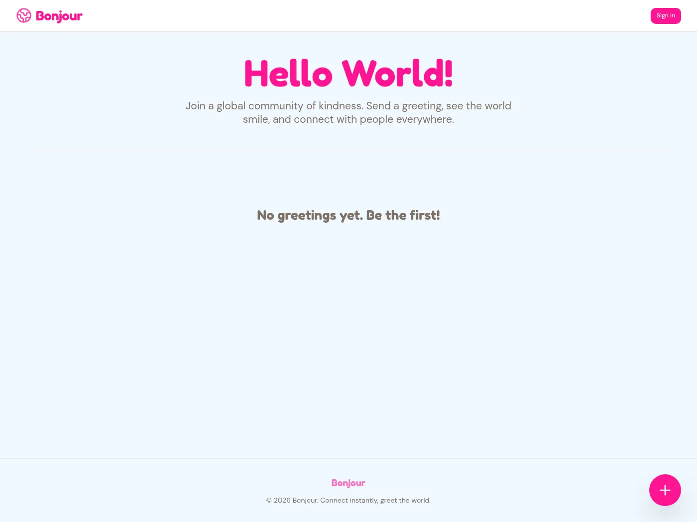 Bonjour Greeting App