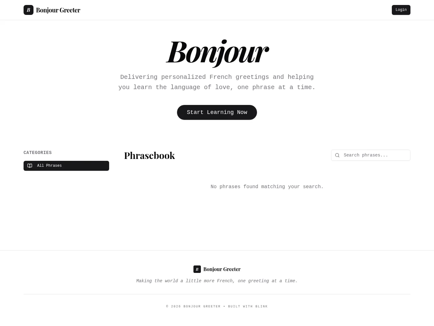 Bonjour Greeter