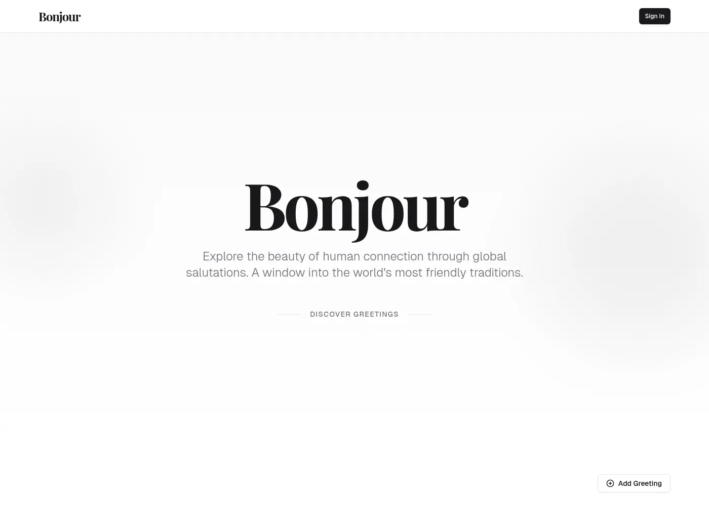 Bonjour Greeting App