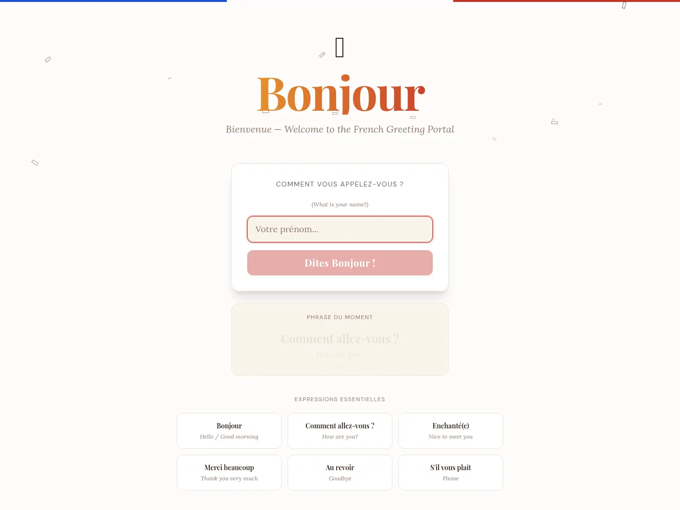 Bonjour Greeting Portal