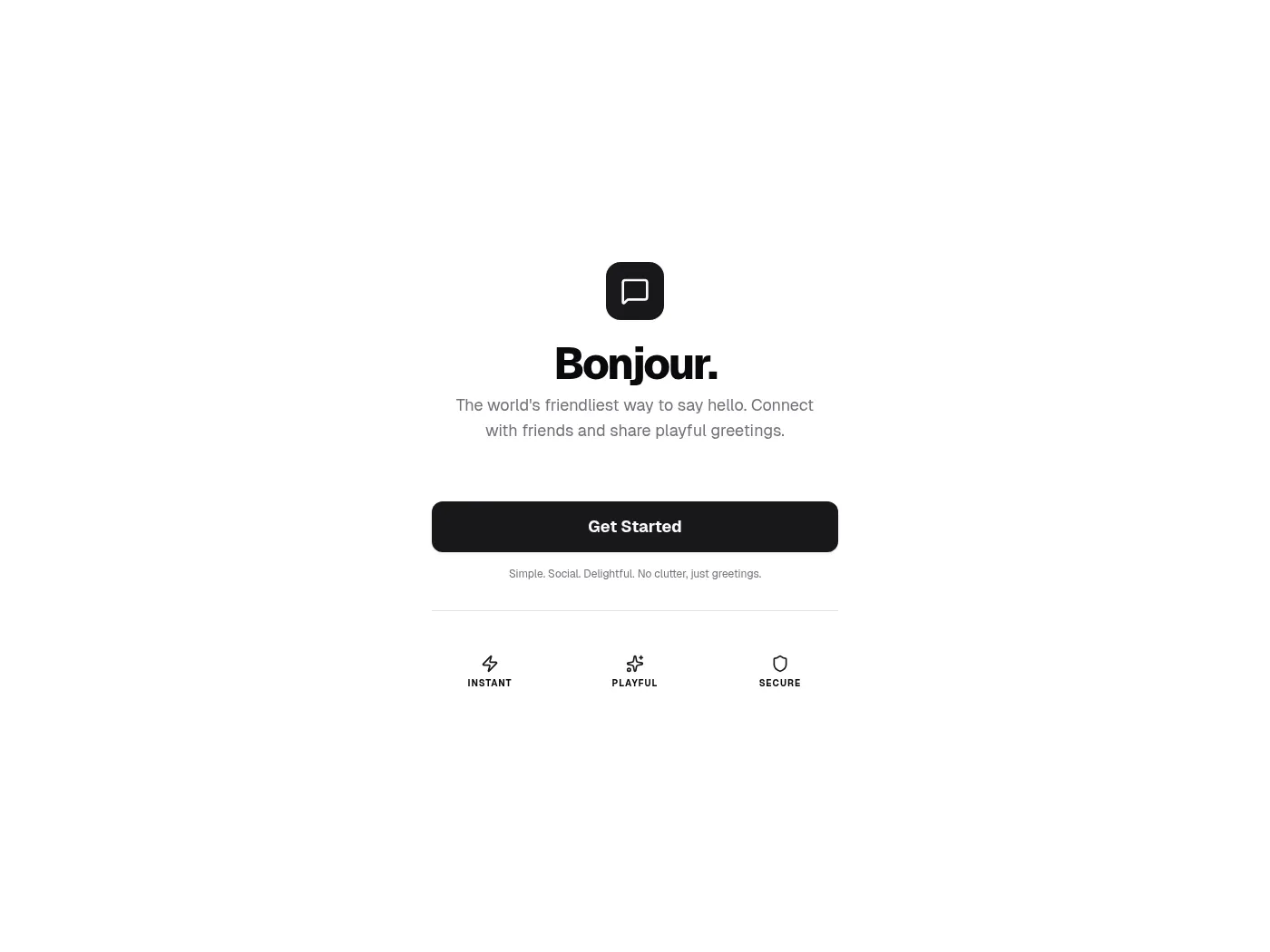 Bonjour Social Greeting
