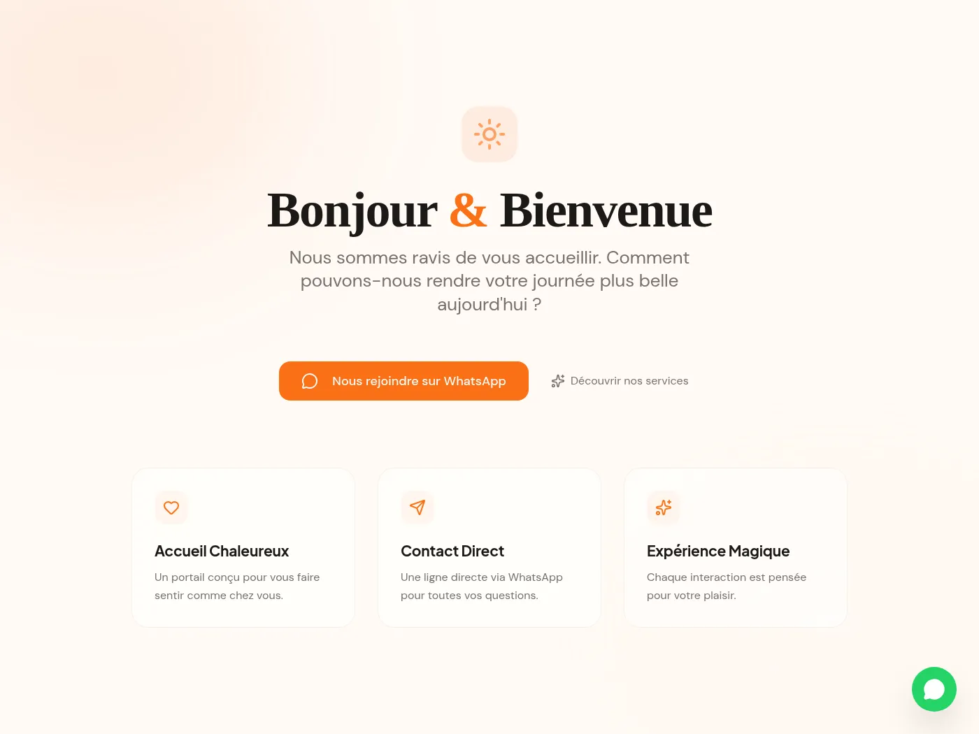 Bonjour Welcome Portal